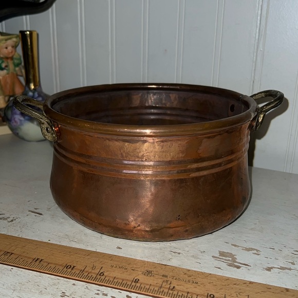 Hand Crafted | Kitchen | Vintage Copper Brass Turkish Pot Hand Seamed ...